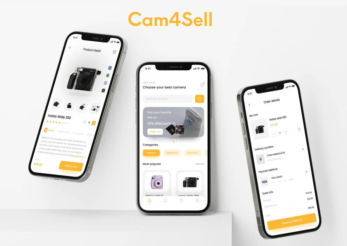 eCommerce Camera Store App for iPhone